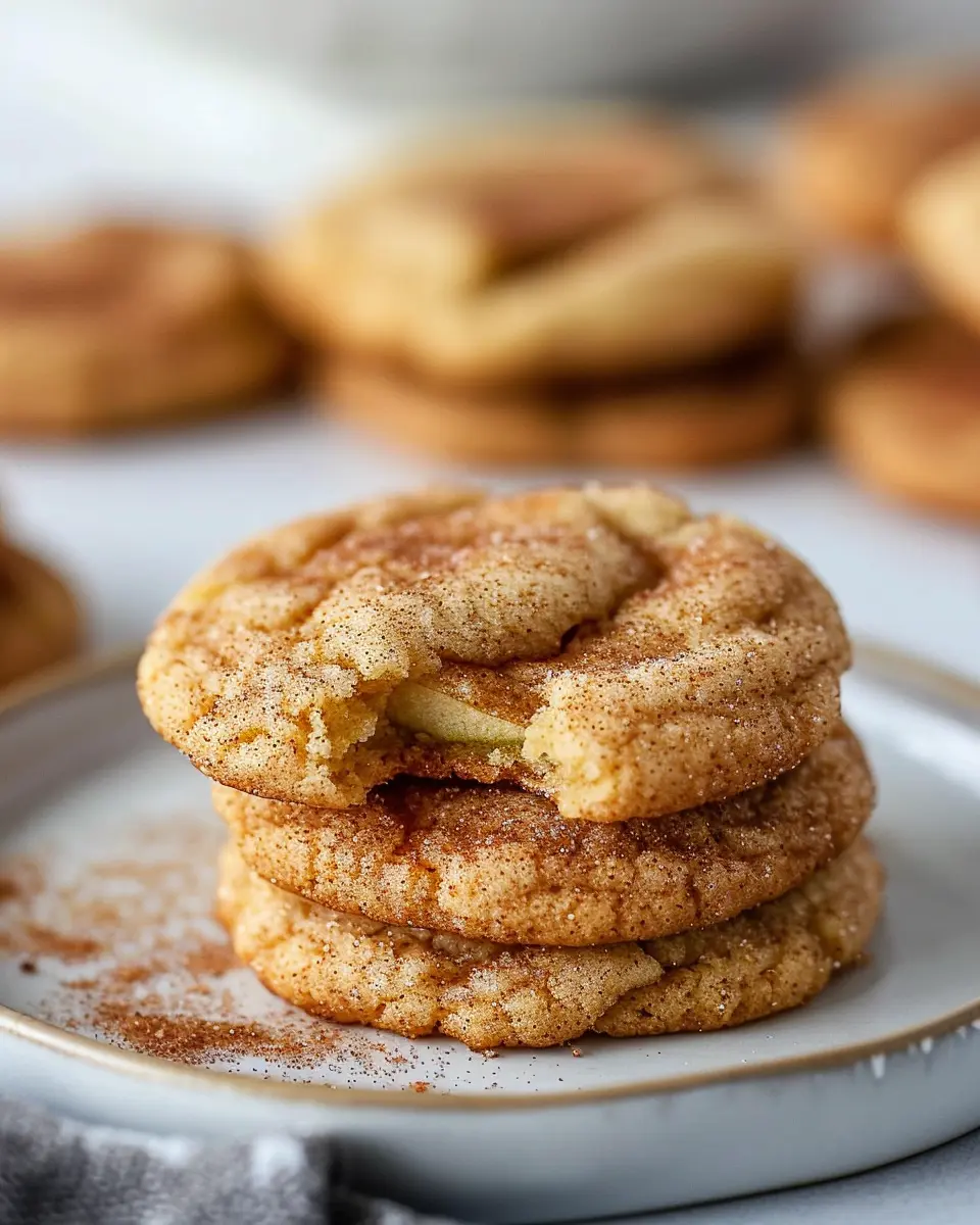 spiced apple cinnamon snickerdoodle cookies