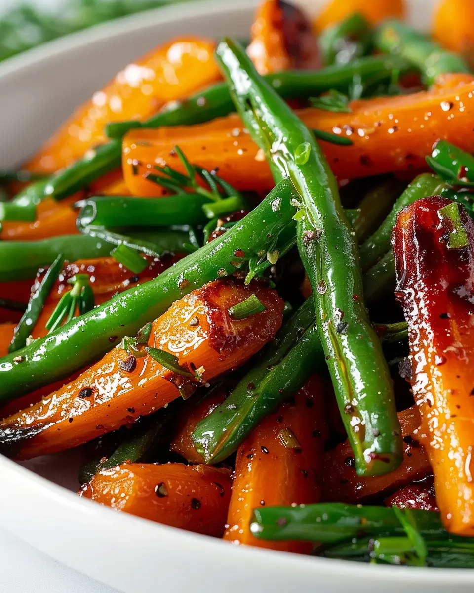 honey glazed carrots & green beans